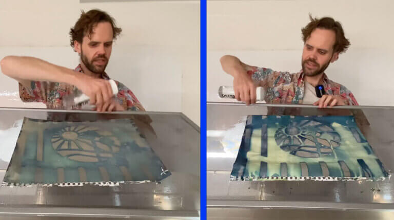 Cyanotypes Part 3: How To Develop Cyanotype Paper | Carleton Torpin